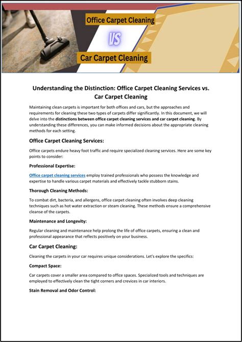 PPT Office Carpet Cleaning Services Vs Car Carpet Cleaning