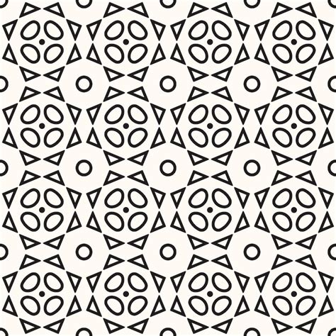 Premium Vector Vector Geometric Abstract Seamless Monochrome Pattern