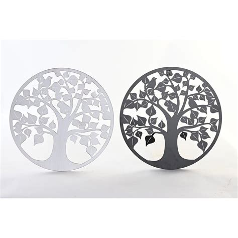 Decoración De Pared Dkd Home Decor Árbol Metal Tradicional 2 Unidades