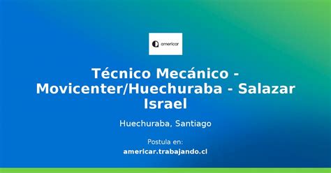 Técnico Mecánico Movicenter Huechuraba Salazar Israel Trabajando