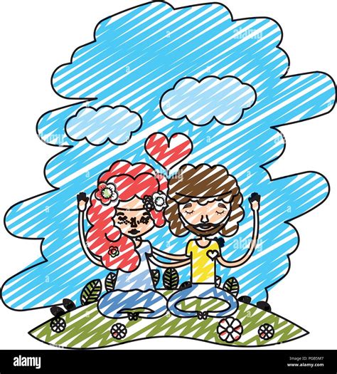 Hippie Love Drawing