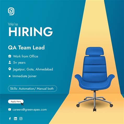 Hiring Qalead Automation Qatesting Ittester Itqa Manualtesting