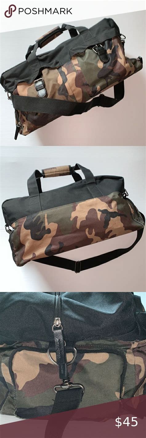 M151 Camouflage Gym Bag Leather Duffel Bag Leather Duffle Bag