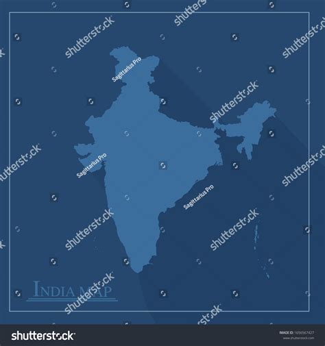인도 맵 벡터 벡터 스톡 벡터로열티 프리 1656567427 Shutterstock
