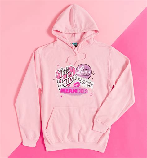 Mean Girls Badges Light Pink Hoodie