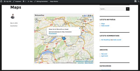 WordPress Plugin Marker In Karten Setzen Publishing Blog