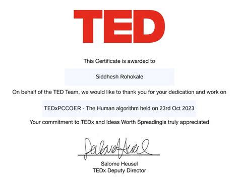 Siddhesh Rohokale On Linkedin Tedxpccoer Tedx Thehumanalgorithm