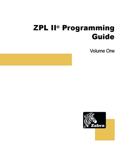 Zpl Vol1 Pdf Download Free Pdf Copyright Trademark