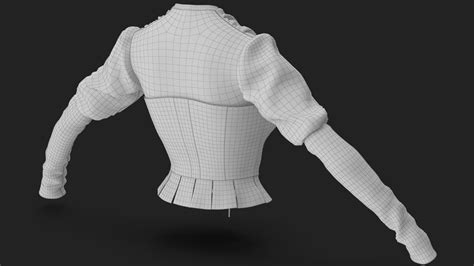 3d Model Blouse With Corset Leather 3 Turbosquid 2124502