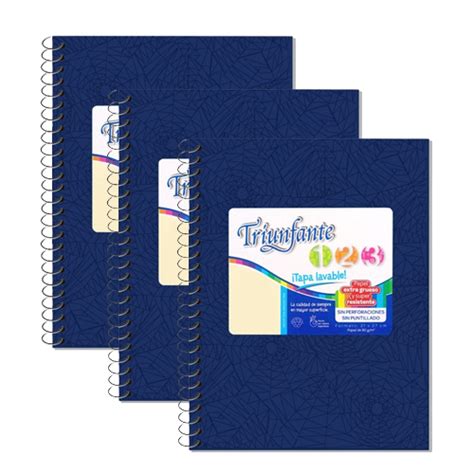 Cuaderno Rayado C Espiral 100 Hojas Triunfante Atmiaonline