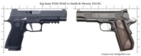 Sig Sauer P XFull Vs Smith Wesson SC Size Comparison Handgun Hero