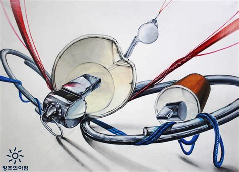 기초디자인 건국대 기초디자인 호루라기 종이컵 묘사 그림 미술 상자 미술 구도