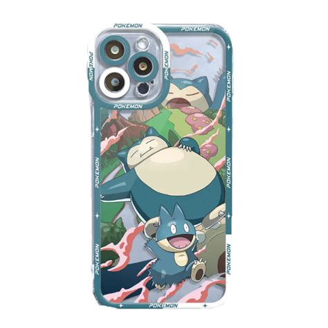 Kawaii Pokemon Snorlax And Munchlax Apple Iphone Case
