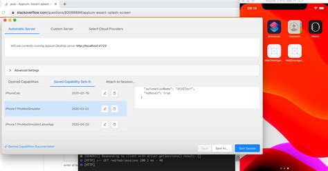 Java Appium Assert Splash Screen Stack Overflow