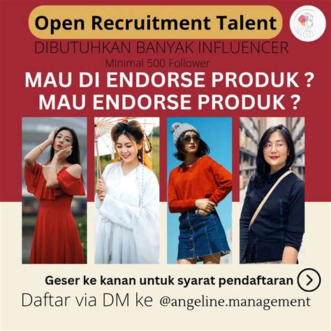 Open Recruitment Talent Angeline Management Official Angeline