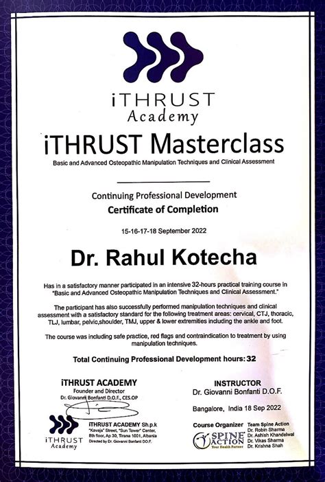 Dr Rahul Kotecha On Linkedin Neverstoplearning Osteopathy