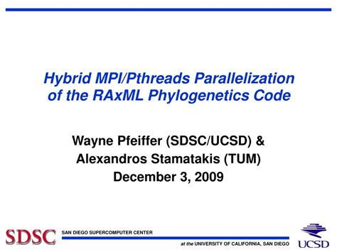 Ppt Hybrid Mpipthreads Parallelization Of The Raxml Phylogenetics Code Powerpoint