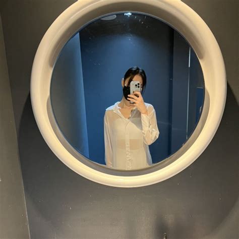 Loona Hyunjin Mirror Selfie Icon In Lighted Bathroom Mirror Mirror Bathroom Mirror