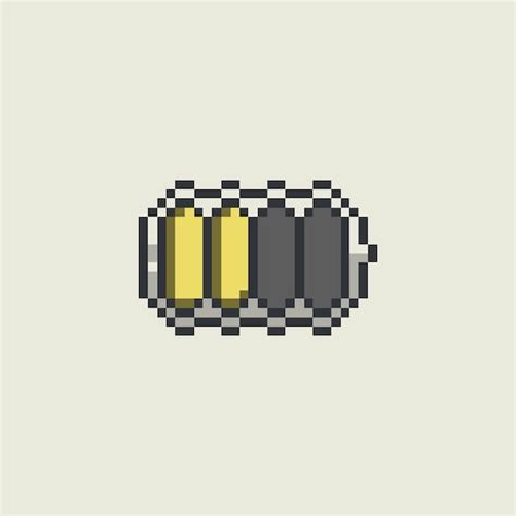 Premium Vector Pixel Art Battery Icon