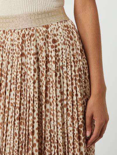 Rich And Royal Midirock Mit Plisseefalten Beige Online Kaufen