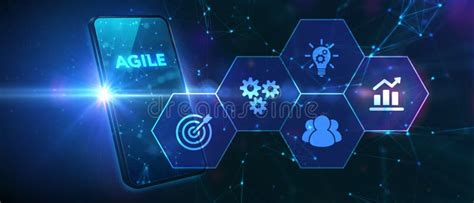 Business Technology Internet And Network Concept Agile Software Development Stock