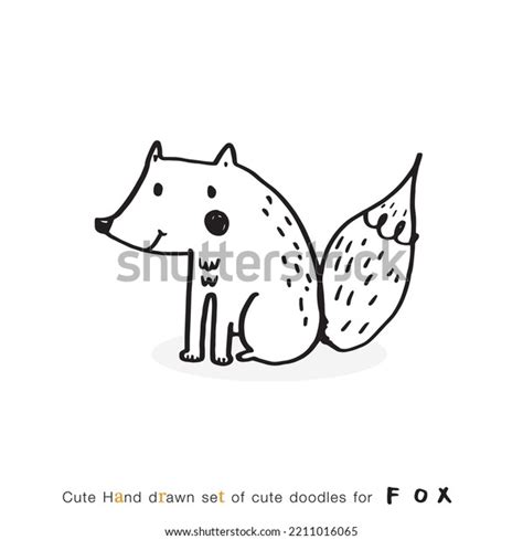 Hand Drawing Doodle Cute Fox Vector Stock Vector Royalty Free