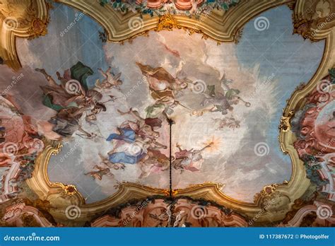 Interiores Do Pal Cio Do Ca Rezzonico Veneza It Lia Fotografia