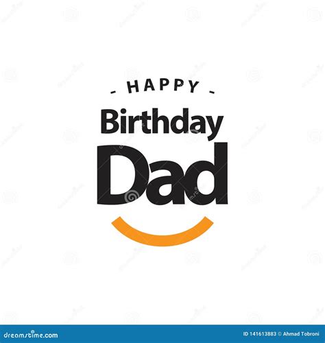 Happy Birthday Dad Vector Template Design Illustration Stock Vector