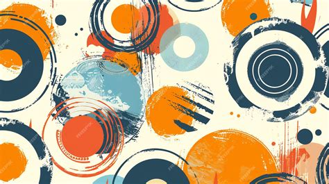An Abstract Pattern With Overlapping Circles In Various Colors And