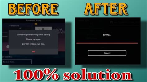 Video Export Problem In Kinemaster EXPORT VIDEO ENC FAILED