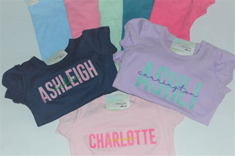 Monogrammed Girls Ruffle Shirt Custom Personalized Etsy