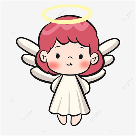 귀여운 일러스트 핑크 밥 머리 작은 천사 분홍 밥 헤드 작은 천사 Png 일러스트 및 Psd 이미지 무료 다운로드 Pngtree
