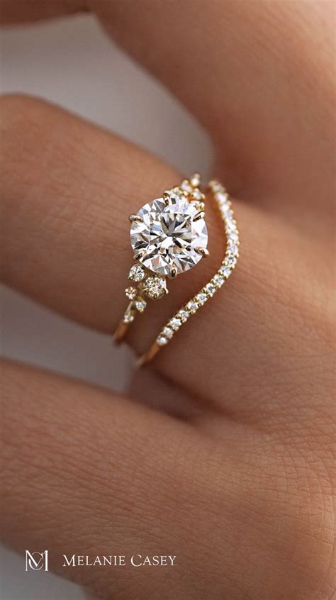 Snowdrift Ring Round Cut Diamond Handcrafted Engagement Ring