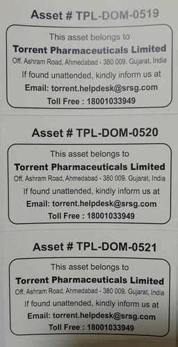 Asset Code Sticker At Best Price In Mumbai Maharashtra Arts And Crafts