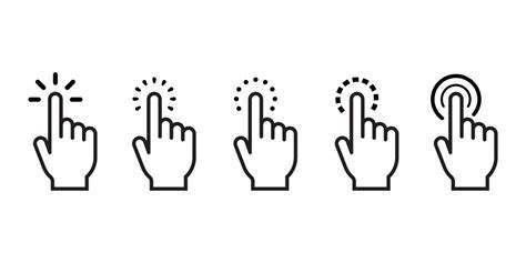 Subscribe Button With Hand Cursor Royalty Free Vector Image