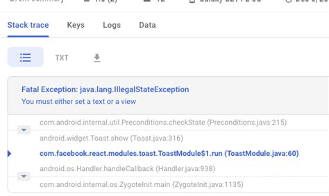 Facebook React Modules Toast ToastModule Run Crash In React Native Android Issue