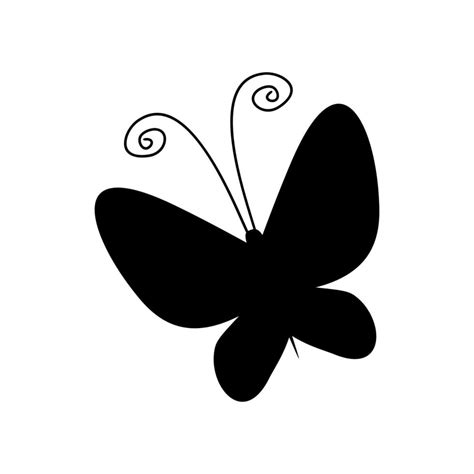 Vetor Silhueta De Uma Borboleta 14890285 Vetor No Vecteezy