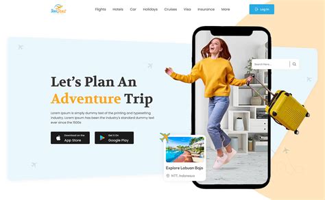Travel Agency Hero Section Design Behance