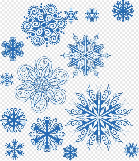 Patrón euclidiano copo de nieve copo de nieve azul creativo invierno