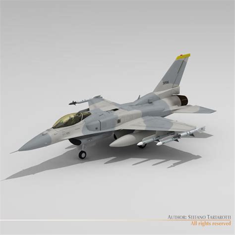 3d F 16e Block 60 F 16 Model
