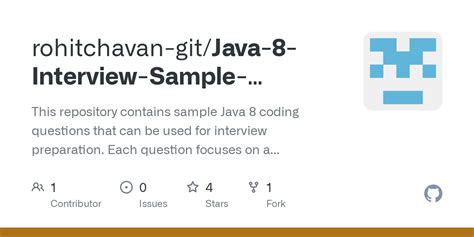 Github Rohitchavan Gitjava 8 Interview Sample Coding Questions This