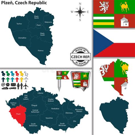 Map Of Plzen Czech Republic Stock Vector Illustration Of Republic