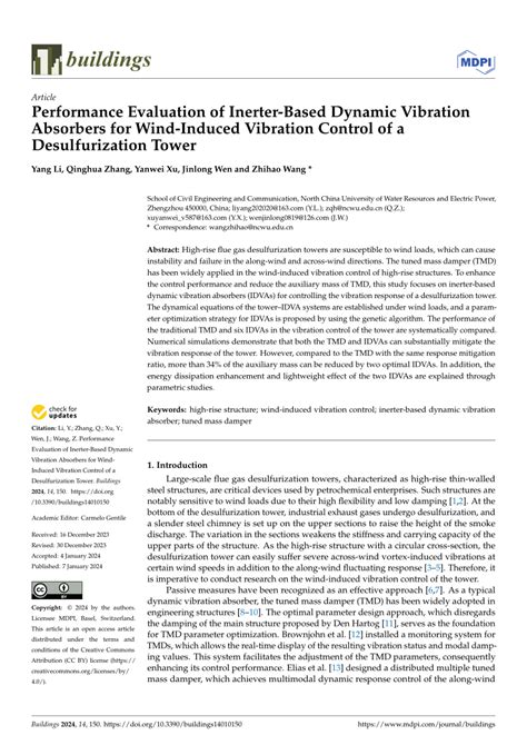 Pdf Performance Evaluation Of Inerter Based Dynamic Vibration Absorbers For Wind Induced