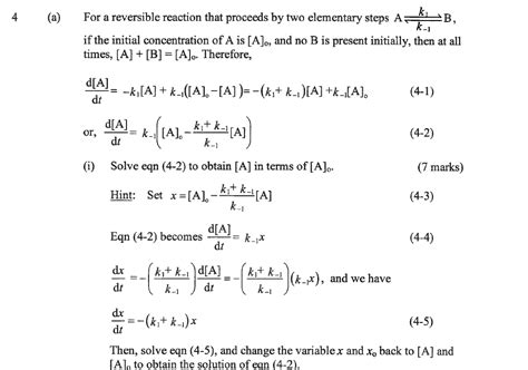 Solved A K For A Reversible Reaction That Proceeds By Chegg