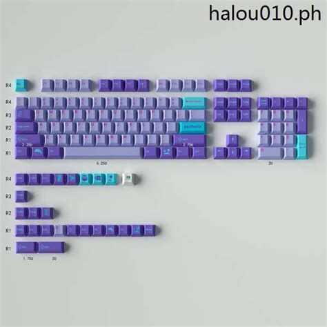 Just Keycap GMK Vaporwave Steam Wave Keycap Purple Original Factory Height PBT Sublimation