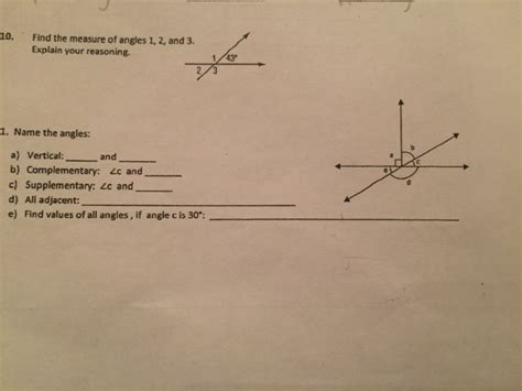 Solved Find The Measure Of Angles And Explain Your Chegg
