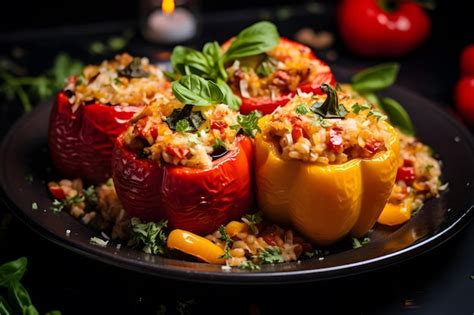 Premium Ai Image Stuffed Peppers