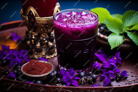 Premium Ai Image Peruvian Chicha Morada Drink