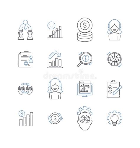 Consider And Ruminate Line Icons Collection Contemplate Ponder Mull