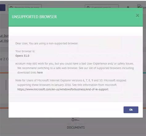 Unsupported Browser Notification Ecratum Gmbh